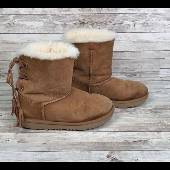 UGG | Shoes | Ugg Classic Short Brown Kristabelle Boots Kids Shoe Size 3 | Poshmark
